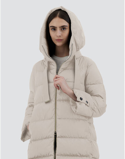 A-SHAPE JACKET IN SATIN in Grey for Women | Herno®