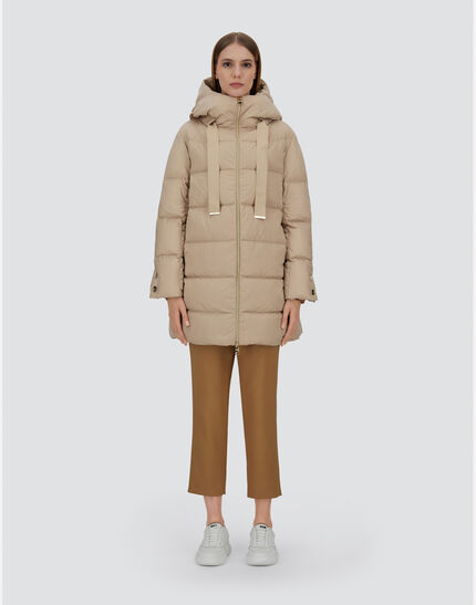 A-SHAPE JACKET IN SATIN in Black for Women | Herno®